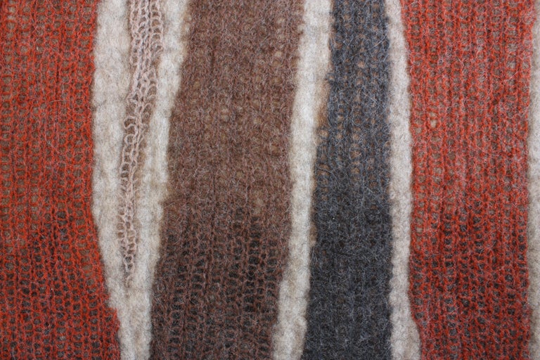 Contemporary Hand-Felted Wool Rug For Sale at 1stDibs
