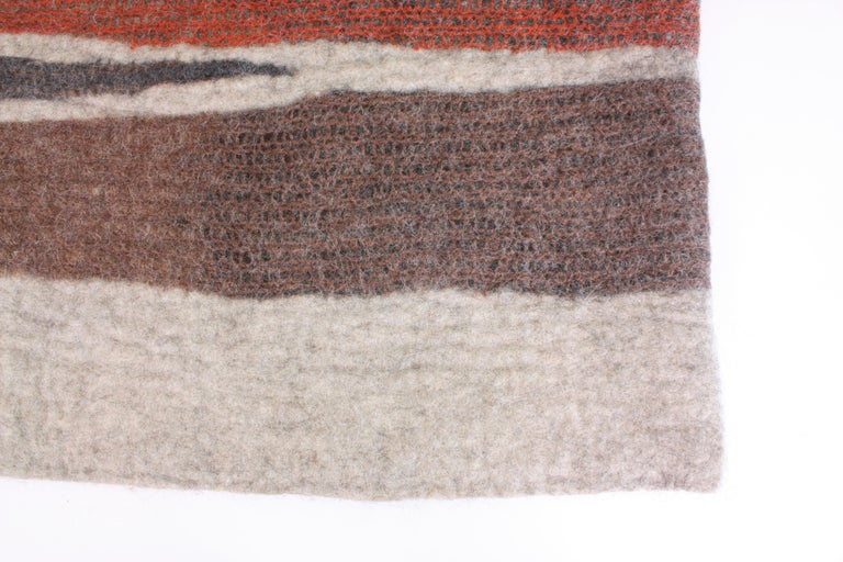 Contemporary Hand-Felted Wool Rug For Sale at 1stDibs