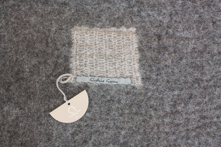 Contemporary Hand-Felted Wool Rug For Sale at 1stDibs