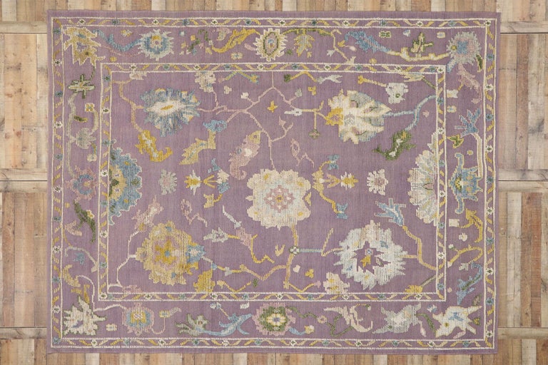 Contemporary Kilim Souf Rug with Oushak Design and Modern Bohemian ...