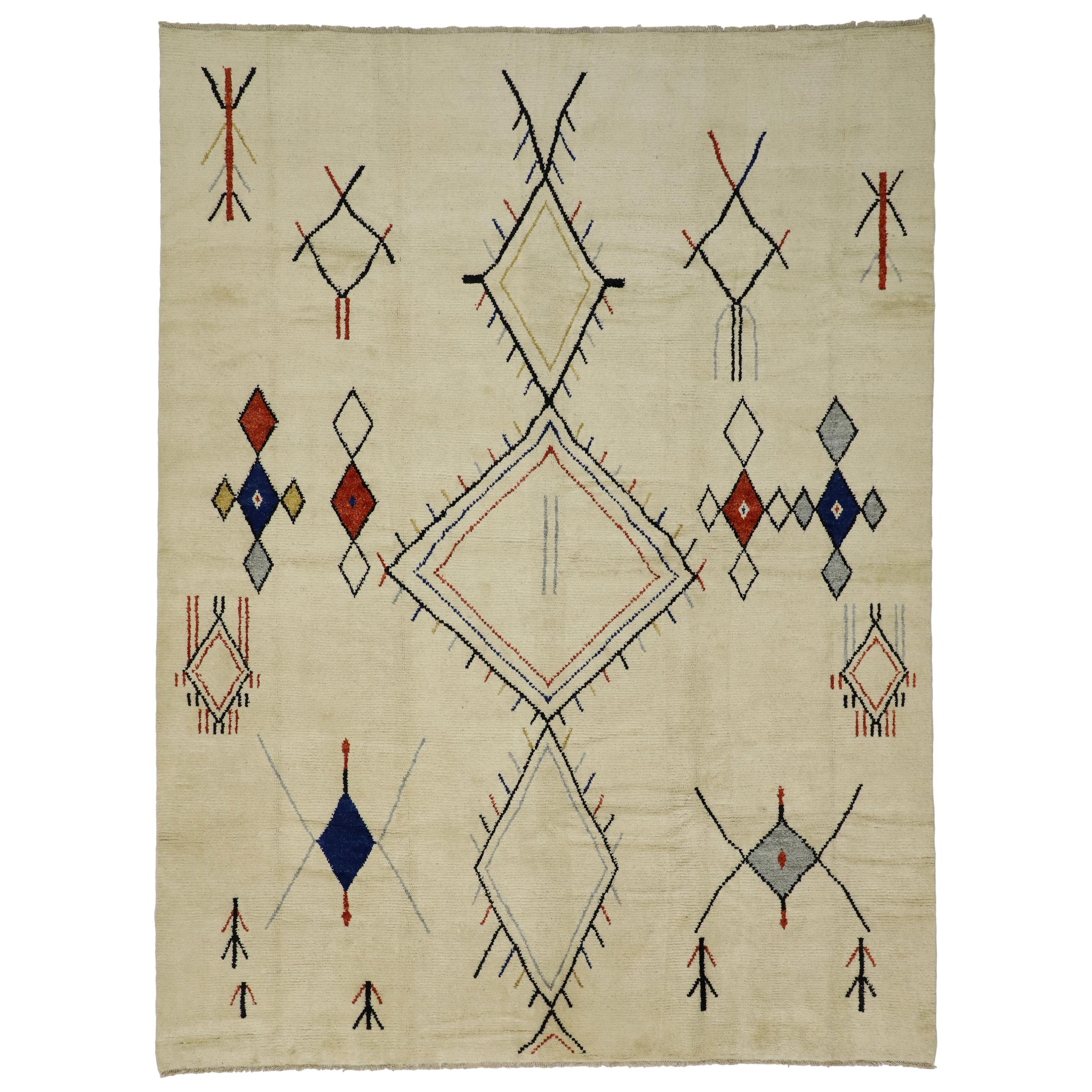 New Contemporary Moroccan Area Rug with Adirondack and Nomadic Tribal ...