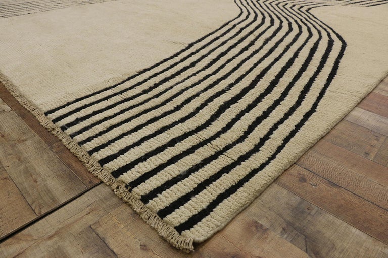 New Contemporary Moroccan Area Rug with Bauhaus and Mid-Century Modern ...