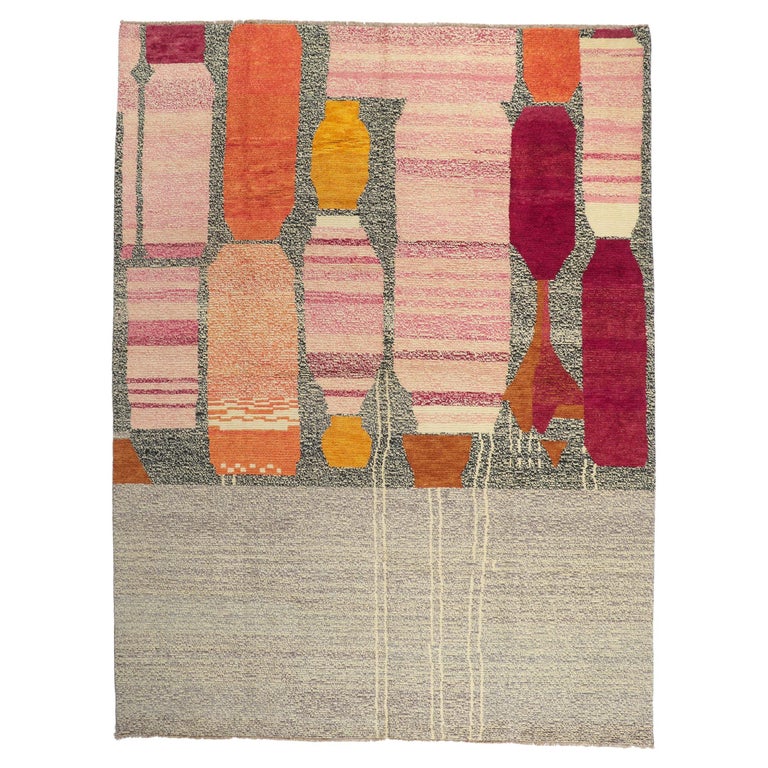 New Color Block Moroccan Style Rug Inspired by Paul Klee For Sale at ...