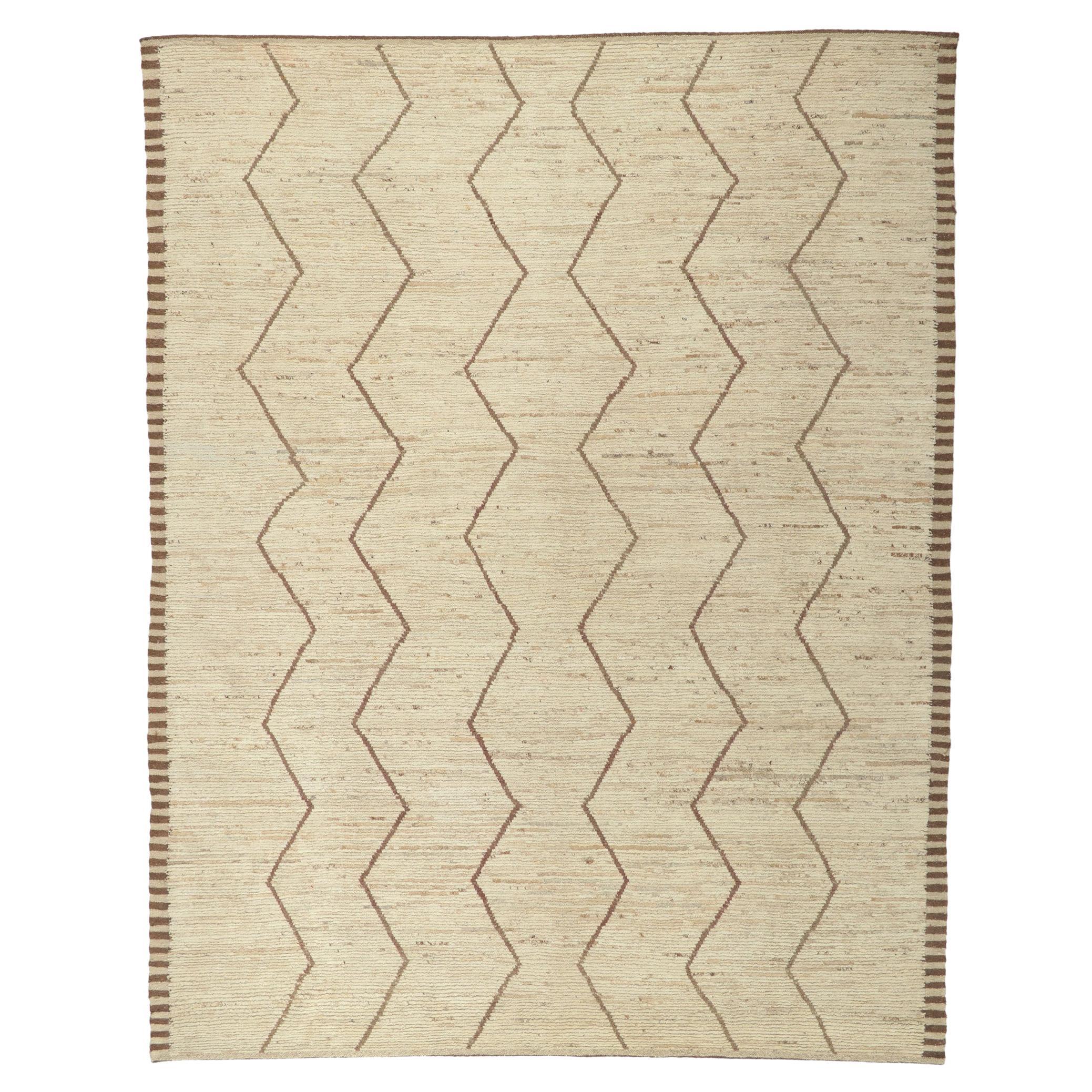 New Contemporary Moroccan Textured Rug For Sale at 1stDibs