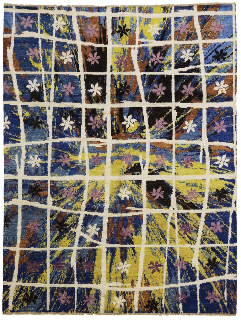 New Contemporary Moroccan Style Rug Inspired by Jackson Pollock For ...
