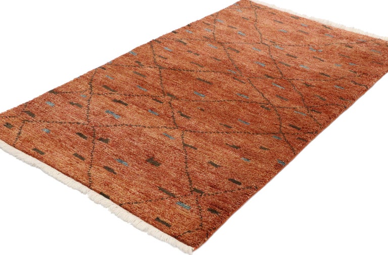 New Contemporary Moroccan Rug with Mediterranean Modern Style and Warm ...