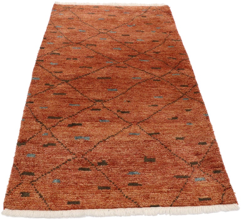 New Contemporary Moroccan Rug with Mediterranean Modern Style and Warm ...