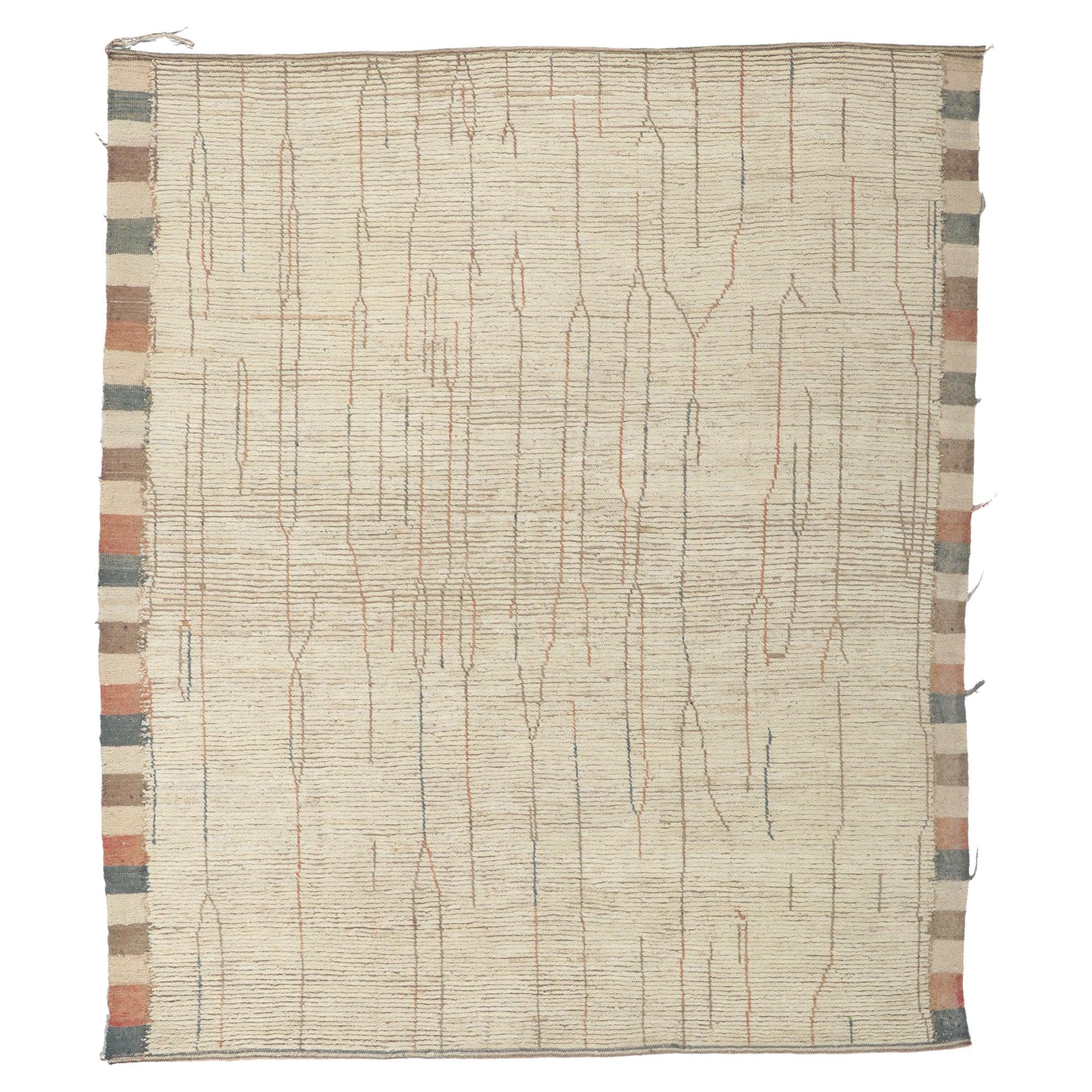 Contemporary Moroccan Rug with Modern American Colonial Style For Sale ...