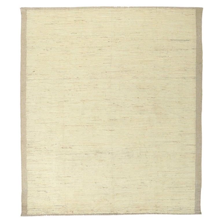 New Contemporary Moroccan Rug with Short Pile Minimalist Style For Sale ...