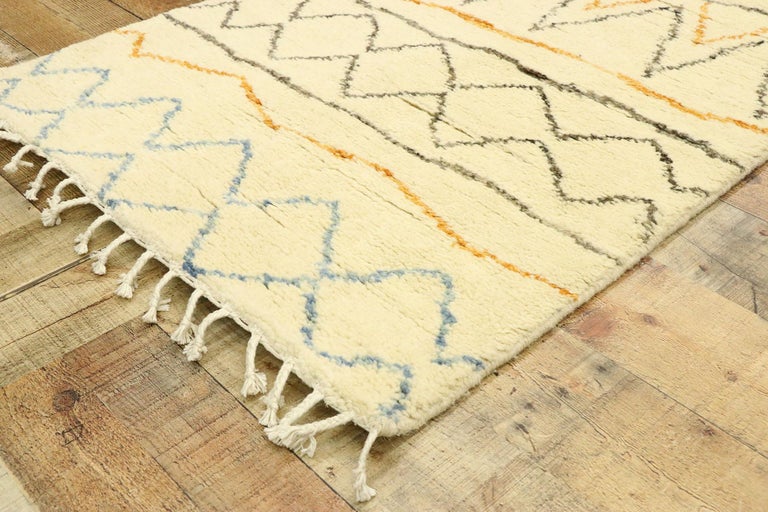 New Contemporary Moroccan Runner with Cozy Boho Chic Tribal Style For ...