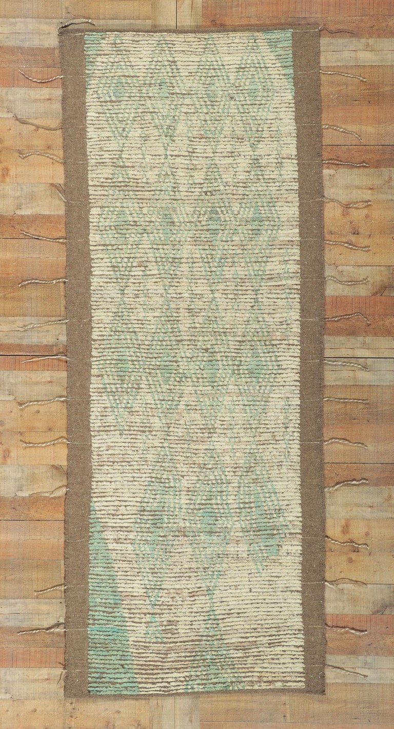 New Contemporary Moroccan Style Runner with Short Pile For Sale at 1stDibs