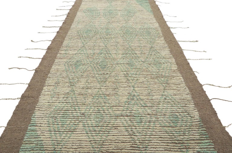New Contemporary Moroccan Style Runner with Short Pile For Sale at 1stDibs