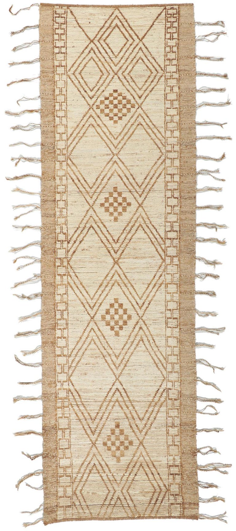 New Contemporary Moroccan Style Runner with Short Pile For Sale at 1stDibs