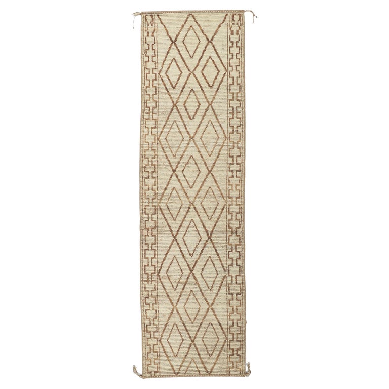 New Contemporary Moroccan Style Runner with Short Pile For Sale at 1stDibs