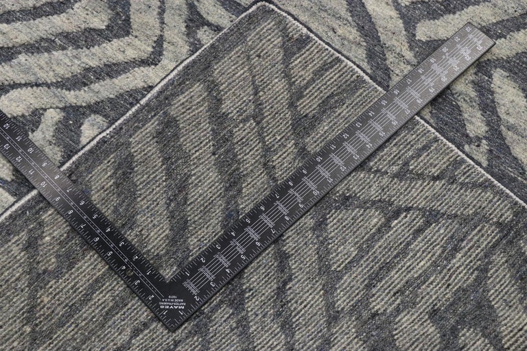 New Contemporary Moroccan Souf Rug with Raised Design and Modern Style ...