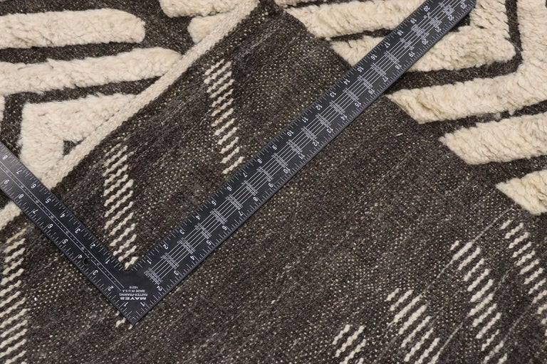 New Contemporary Moroccan Style Kilim Souf Rug with Raised Tribal ...