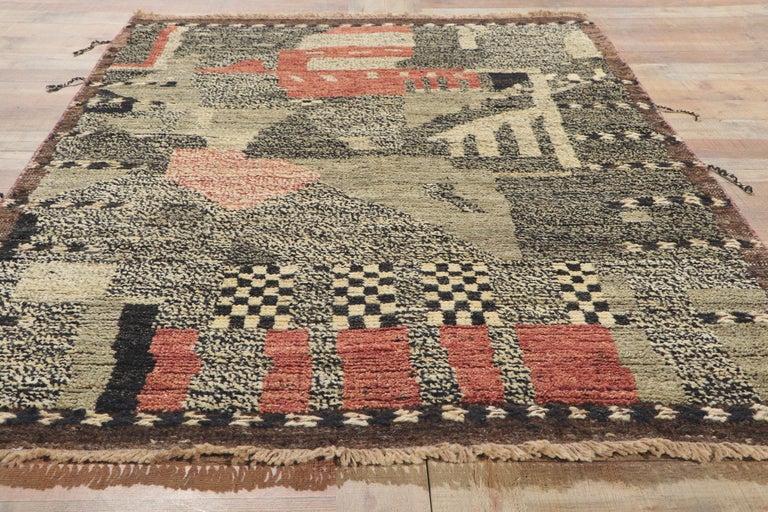 New Color Block Moroccan Style Rug Inspired by Gunta Stolzl For Sale at ...