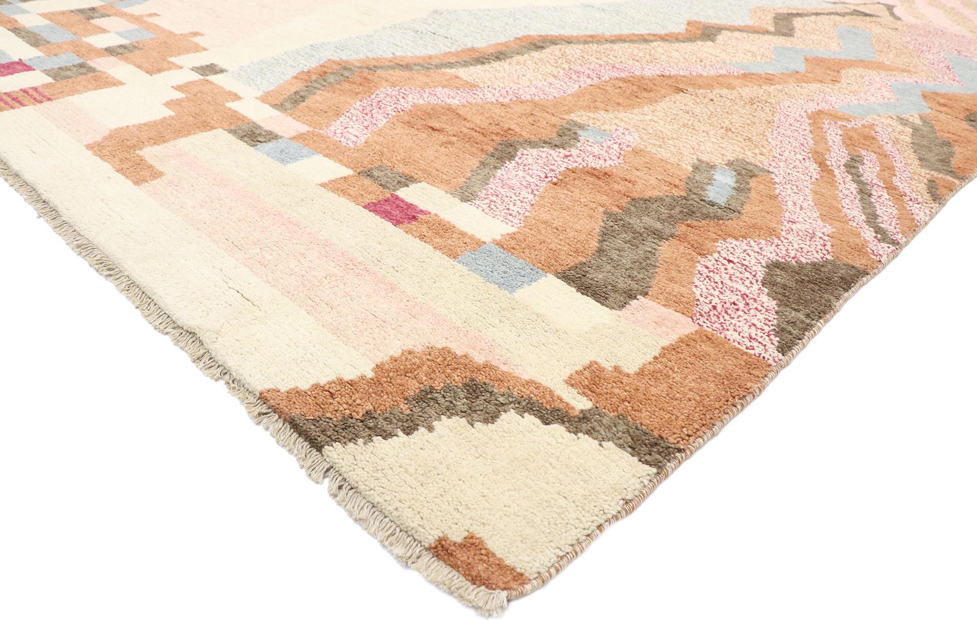 New Contemporary Moroccan Style Rug with Boho Chic Postmodern Design ...
