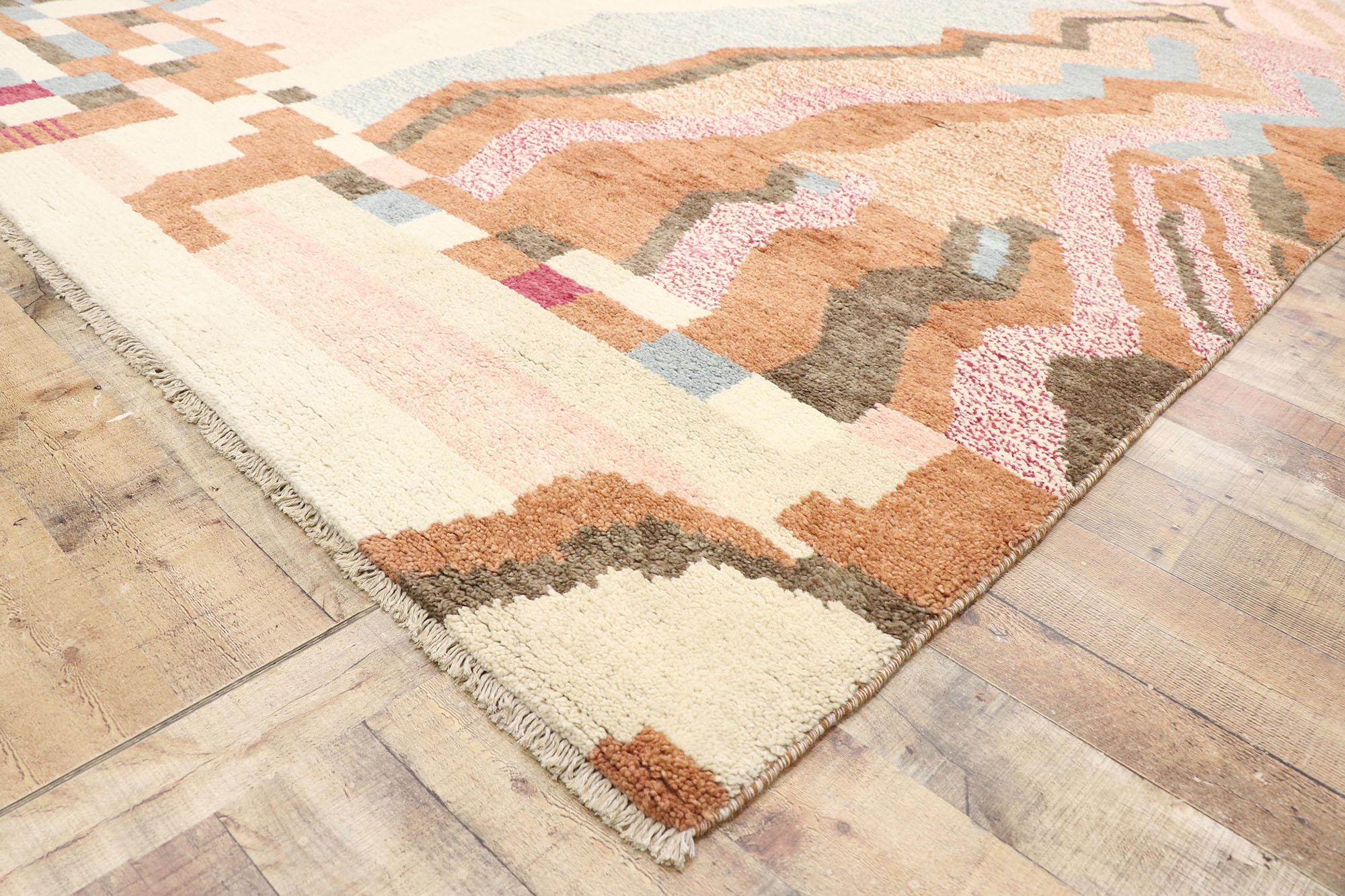 New Contemporary Moroccan Style Rug with Boho Chic Postmodern Design ...