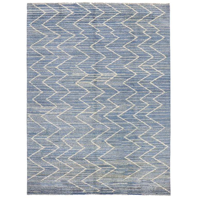 New Contemporary Moroccan Style Rug with Modern Chevron Design For Sale ...