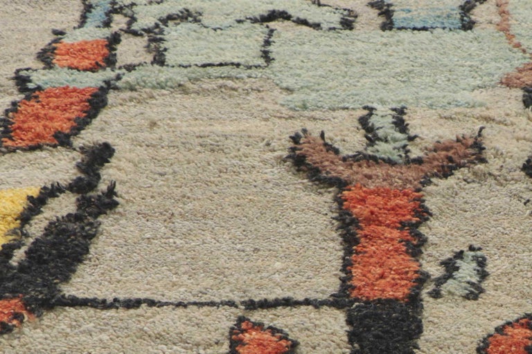 New Color Block Moroccan Texture Rug with Multiple Pile Height For Sale ...