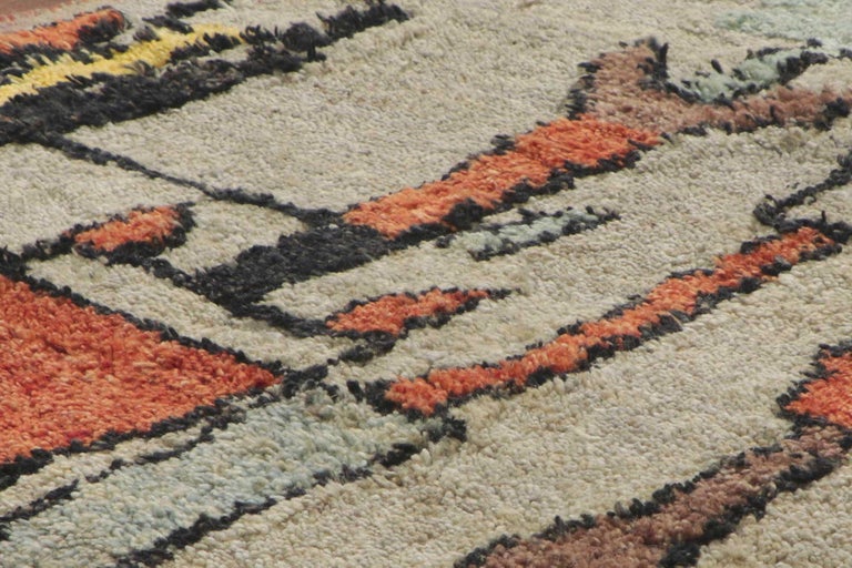 New Color Block Moroccan Texture Rug with Multiple Pile Height For Sale ...