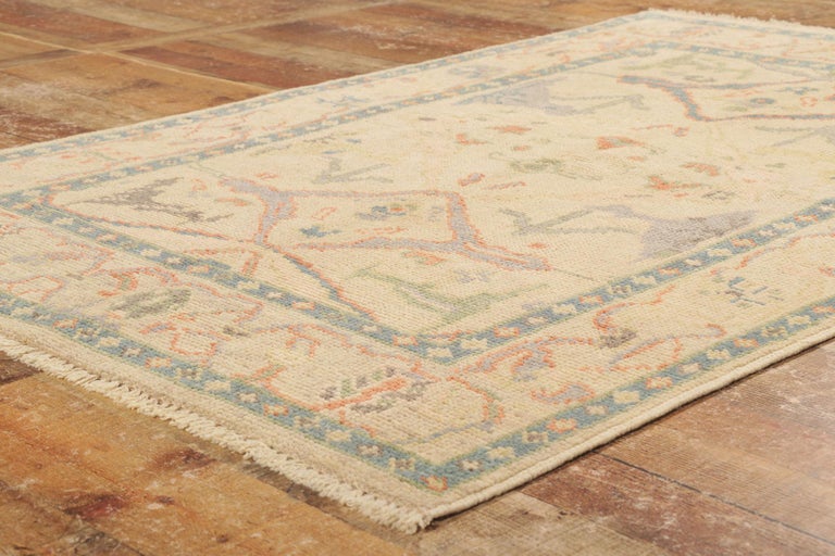 New Contemporary Oushak Rug with Modern Style For Sale at 1stDibs