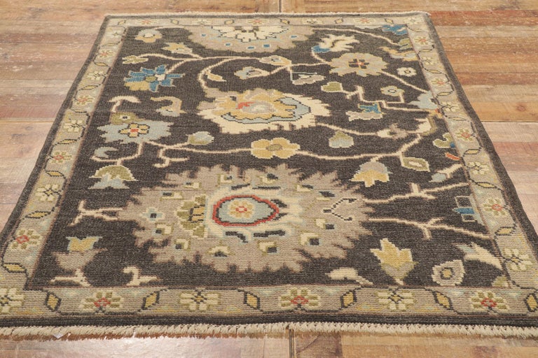 New Contemporary Oushak Rug with Modern Style For Sale at 1stDibs