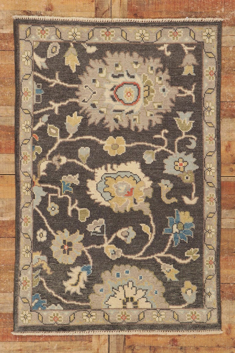 New Contemporary Oushak Rug with Modern Style For Sale at 1stDibs