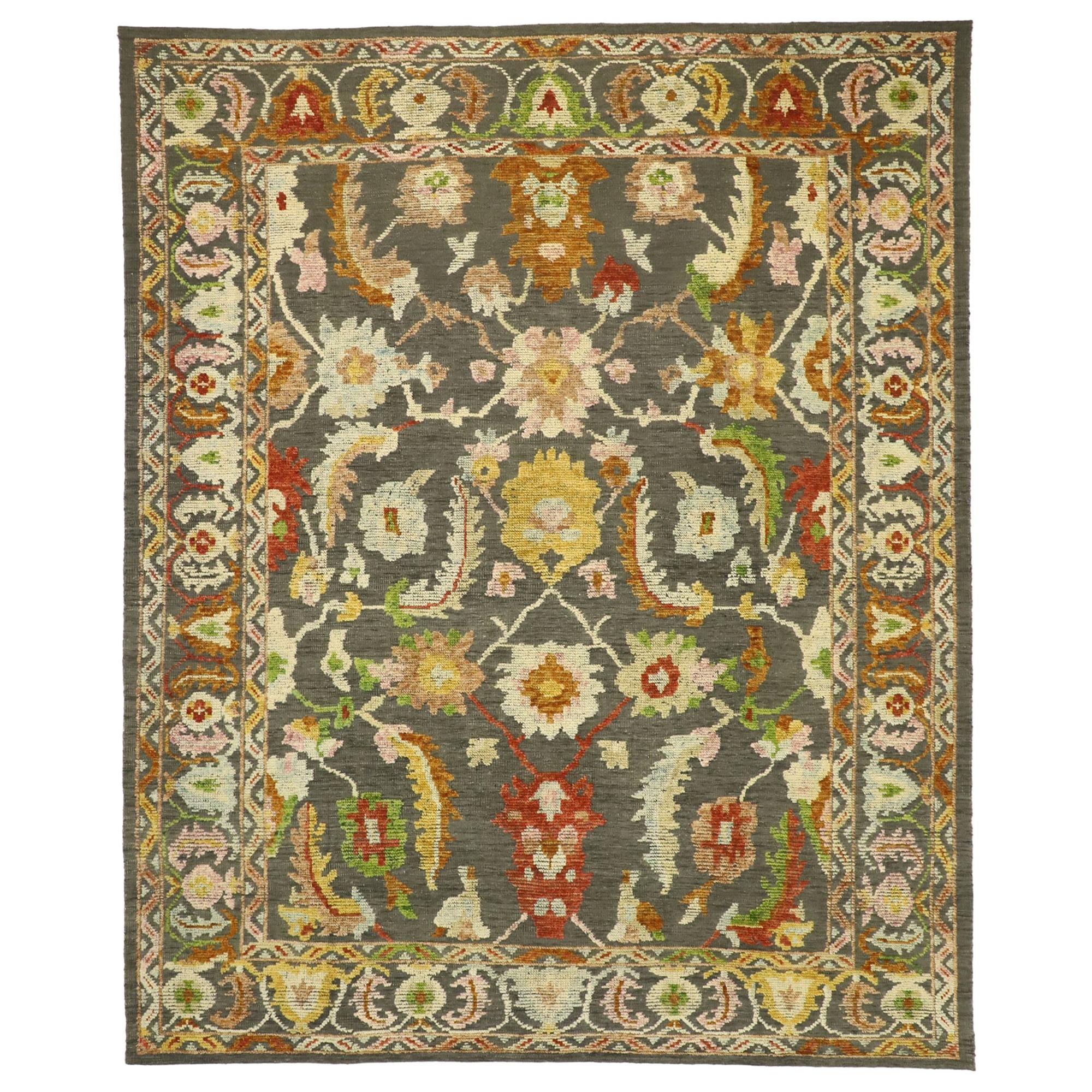 New Contemporary Oushak Area Rug with Modern Parisian Style, Texture ...