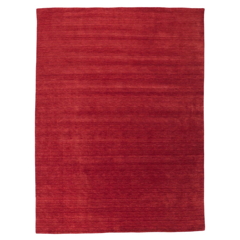 New Contemporary Red Area Rug with Modern Style For Sale at 1stDibs