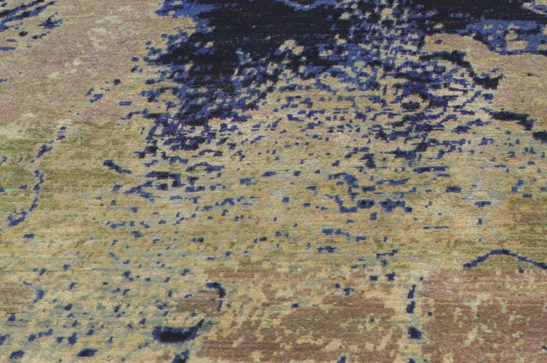 New Contemporary Seascape Pictorial Rug Inspired by Claude Monet For ...