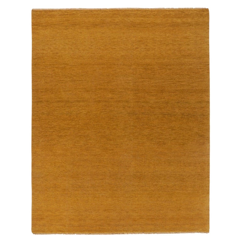 New Contemporary Solid Rug with Modern Tuscan Style For Sale at 1stDibs