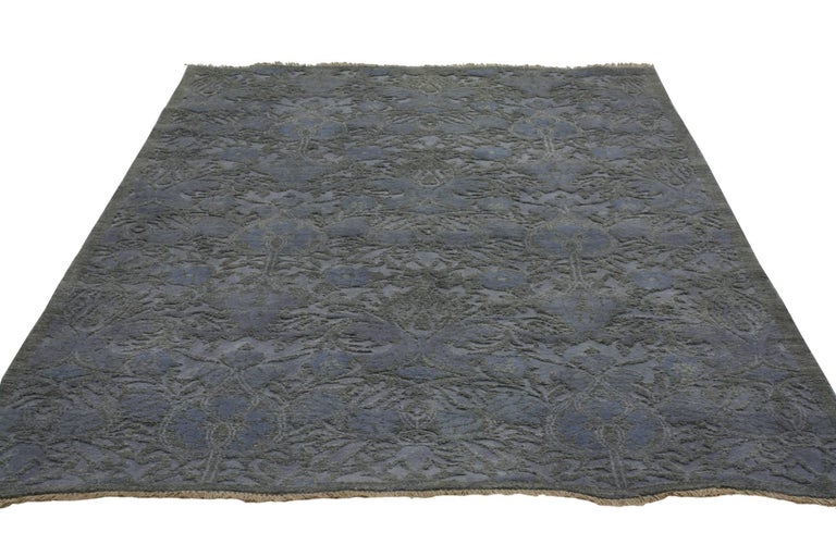 Contemporary Texture Area Rug with Transitional Style with Raised ...