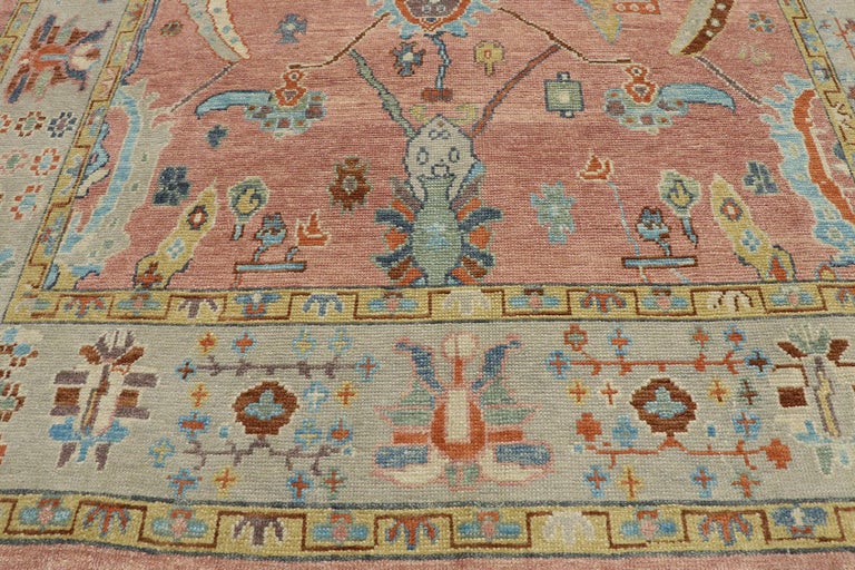 New Contemporary Turkish Oushak Rug with Modern Spanish Colonial Style ...