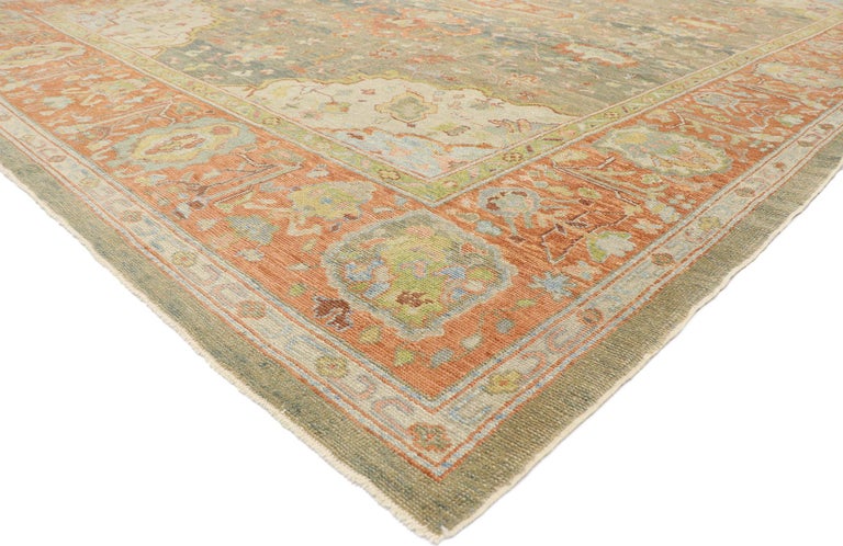 New Contemporary Turkish Oushak Rug with Modern Spanish Revival Style ...