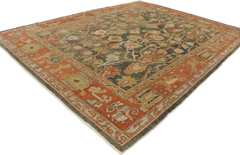 New Contemporary Turkish Oushak Rug with Modern Spanish Revival Style ...