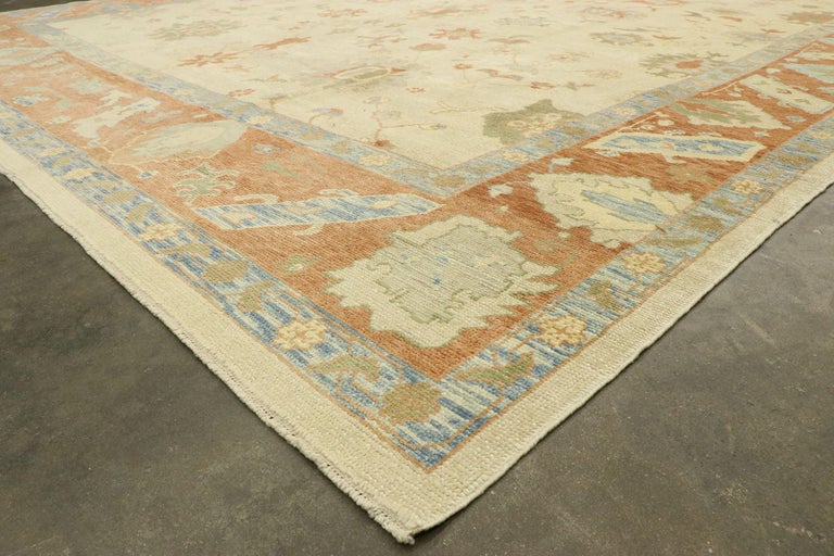 New Contemporary Turkish Oushak Rug with Modern Spanish Revival Style ...