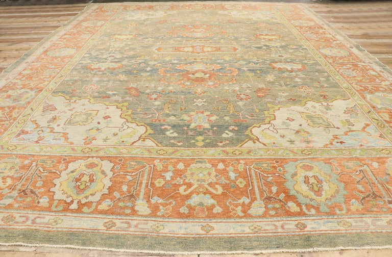 New Contemporary Turkish Oushak Rug with Modern Spanish Revival Style ...