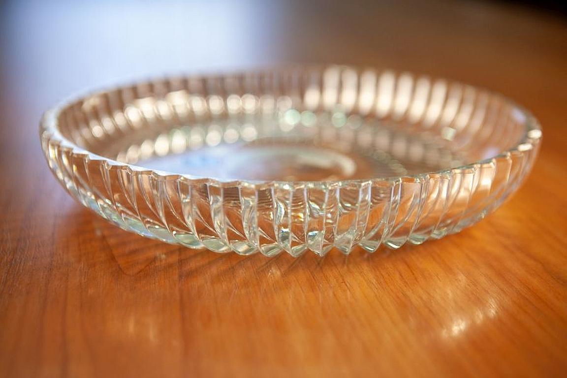 New Crystal Cake Plate from Huta Julia For Sale at 1stDibs