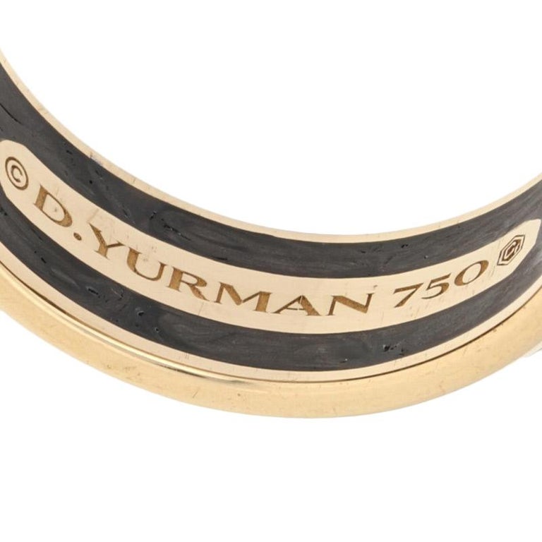 David Yurman Forged Carbon Band, 18 Karat Yellow Gold Designer Ring at ...
