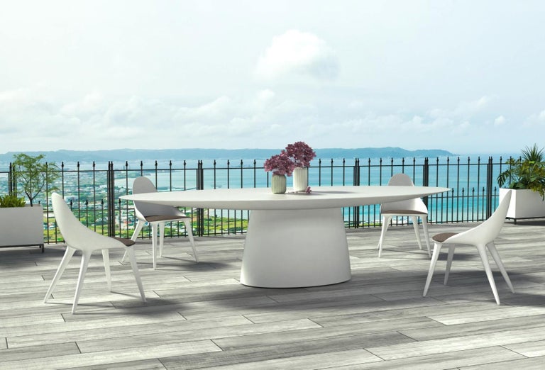 New Design Dining Table in White Matte Suitable for Outdoor For Sale at ...