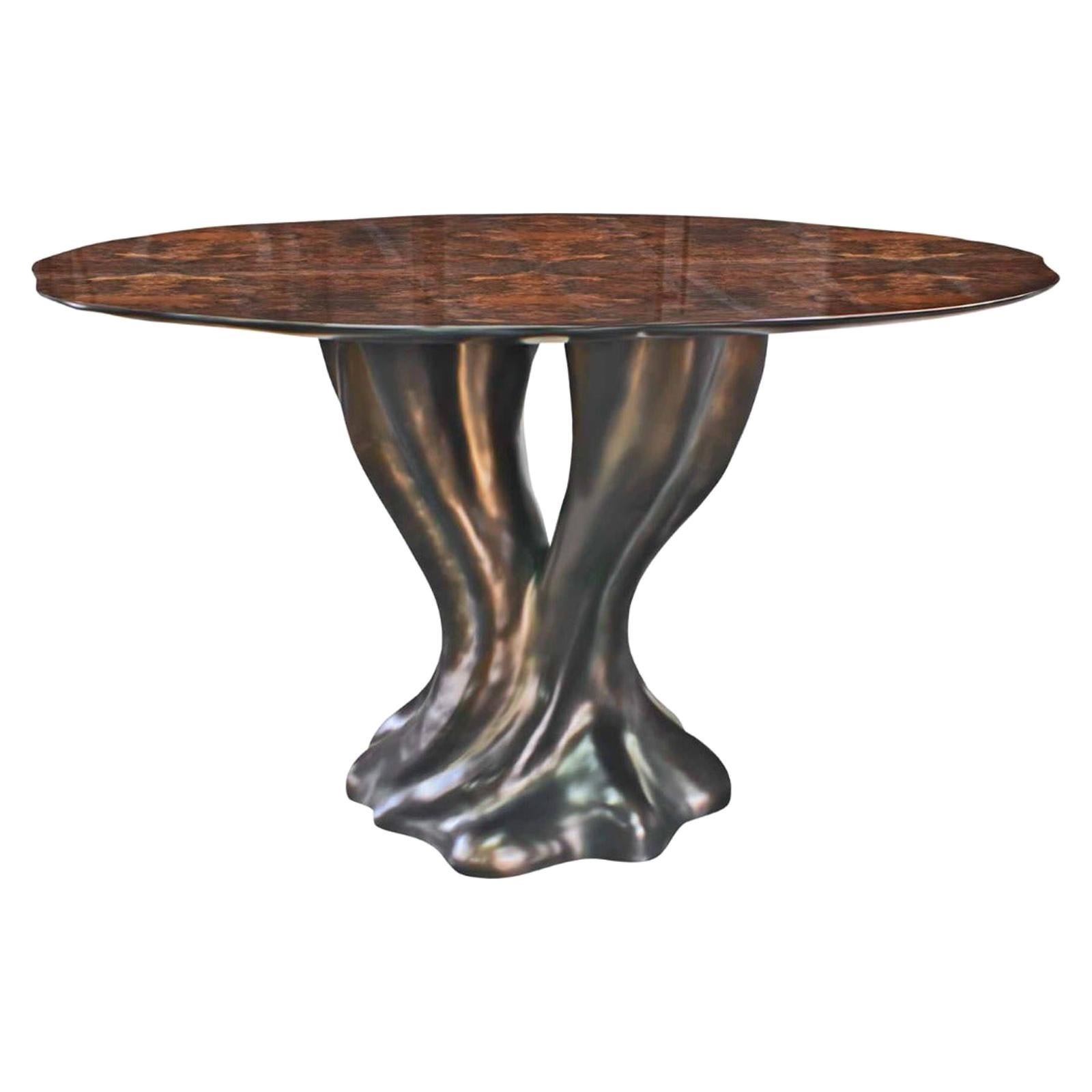 Metamorphosis Dining Table in Walnut Root Veneer by Boca do Lobo For ...