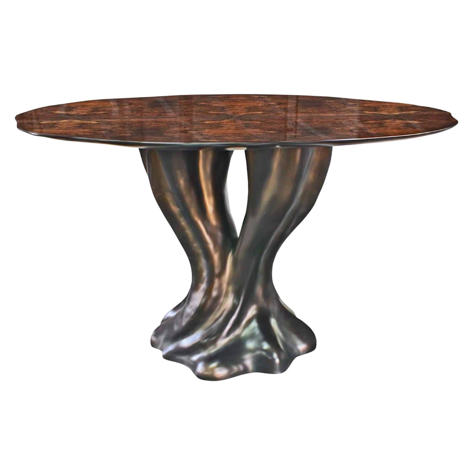 Metamorphosis Dining Table in Walnut Root Veneer by Boca do Lobo For ...