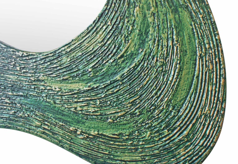 New Design Mirror in Resin and Fiberglass Finished in Verdigris Color ...