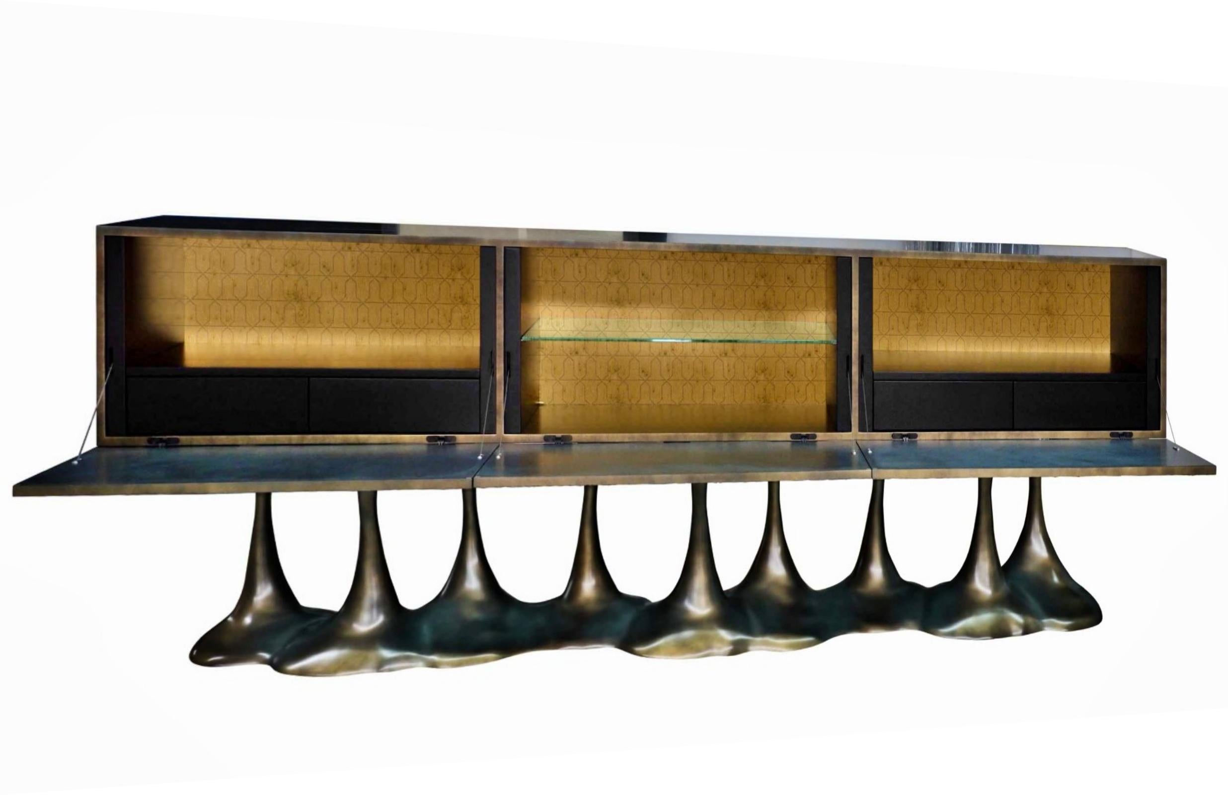 New Design Sideboard in Wood Verdigris and Brass Color on "Knockdown ...