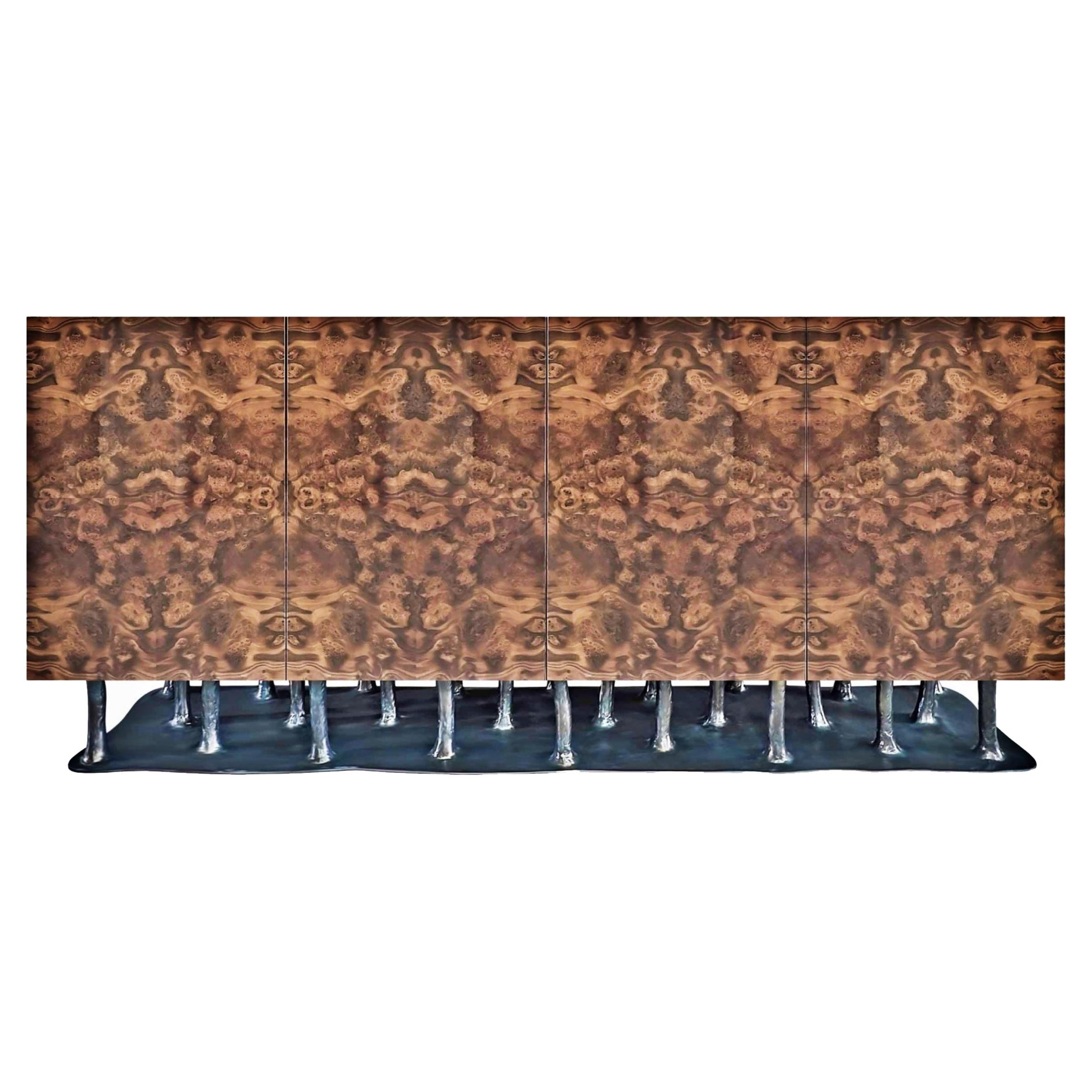 Ladin Sideboard in Wood Veneer with Lacquered Base by Busnelli For Sale ...
