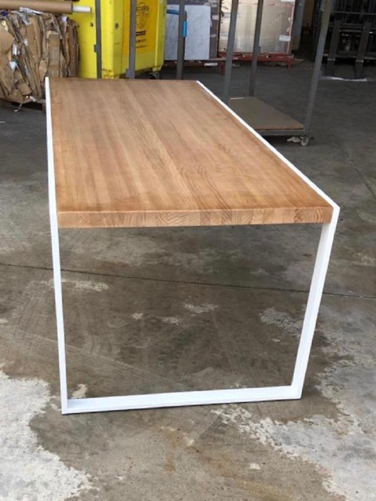 New Dining Table for Indoor and Outdoor in White Iron Structure with ...