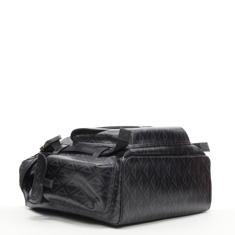 new DIOR 2022 HIt The Road black CD Diamond canvas logo backpack For ...