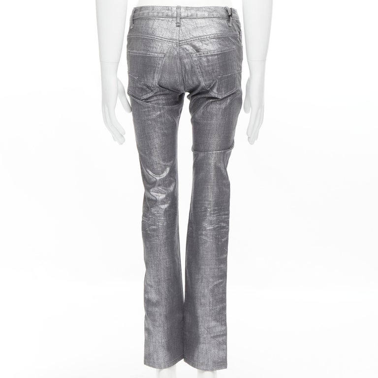 new DIOR HOMME Hedi Slimane 2006 Radioactive silver painted skinny ...